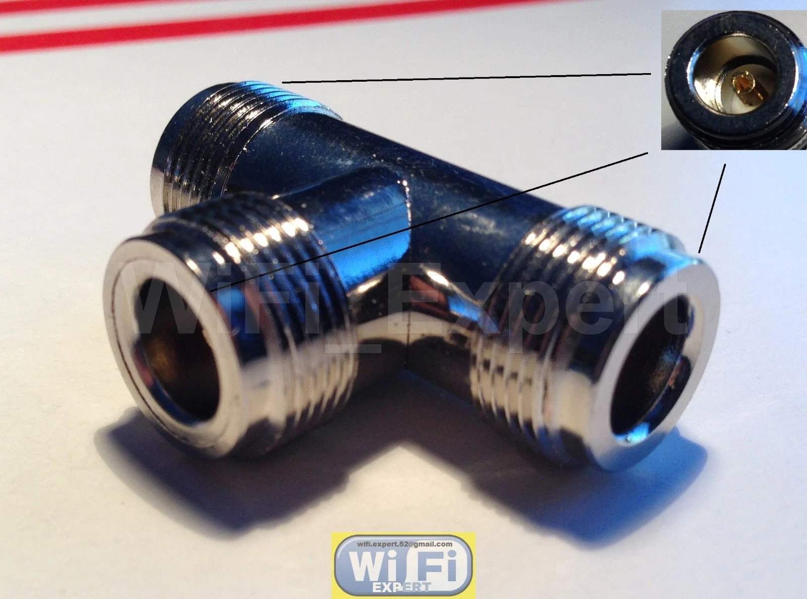 SIANA- Adapter N Female Type Plug To 2 X N Female Jack Rf Splitter T ...