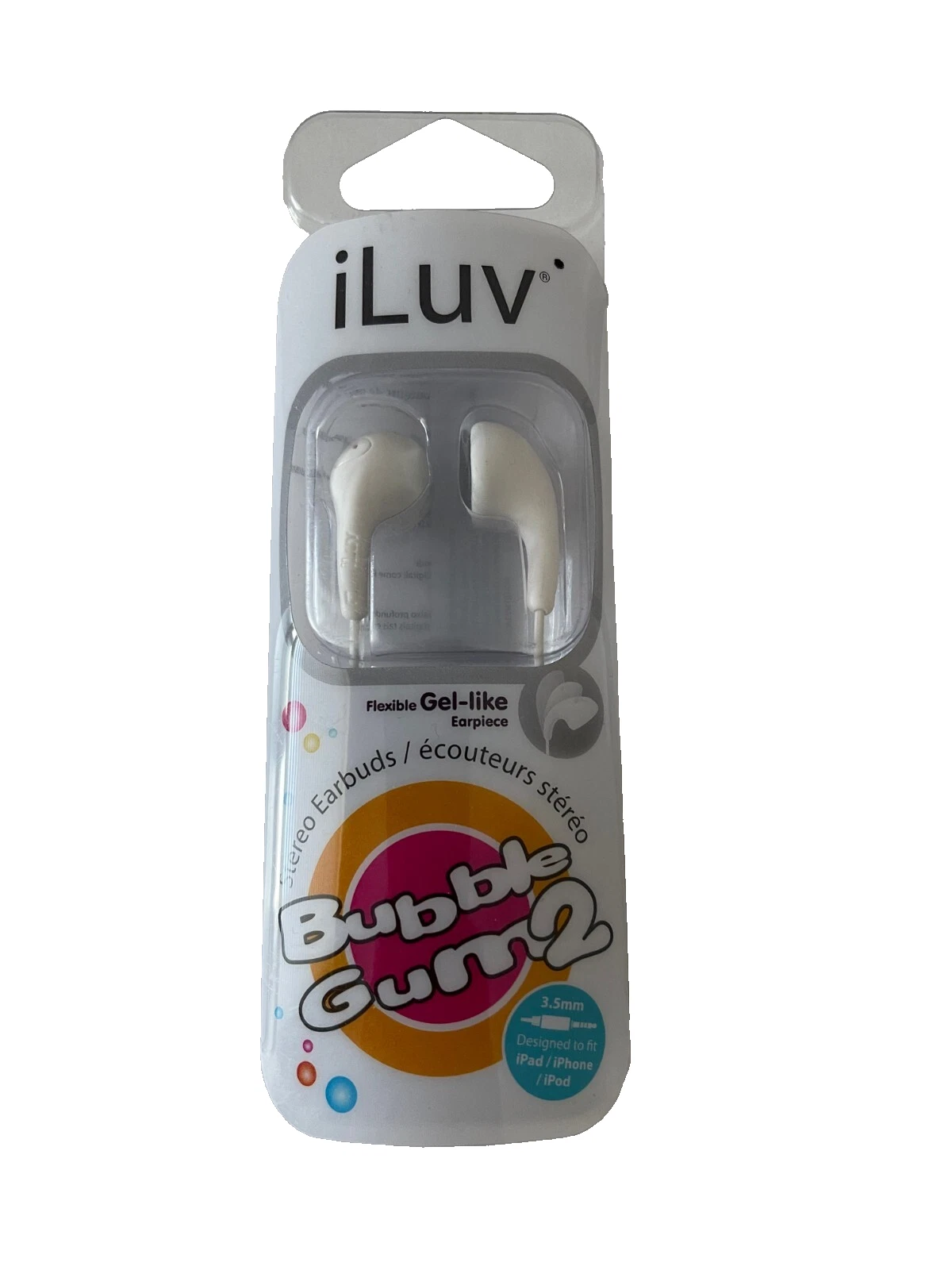 SIANA- Iluv Bubble Gum 2 Stereo Earbuds - White - Walmart.com