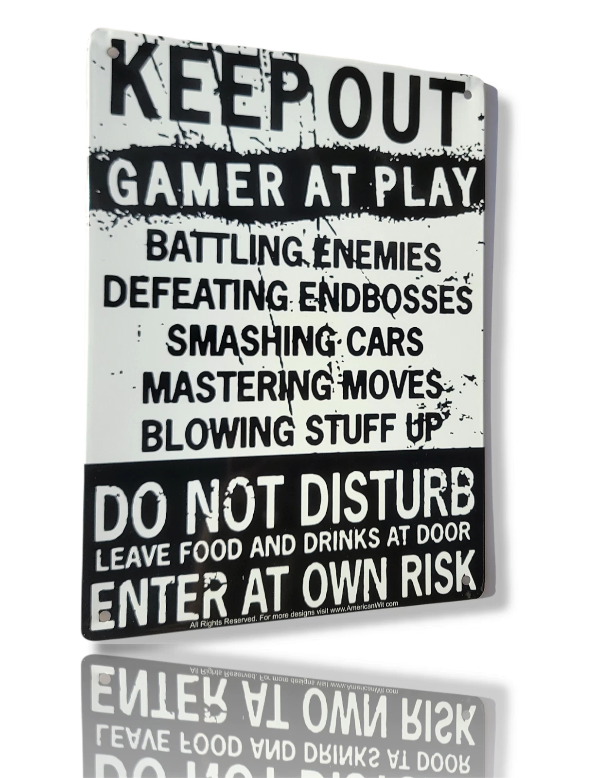 SIANA- "Keep Out Gamer At Play" 8" X 12" Metal Tin Funny Bar Sign Do ...