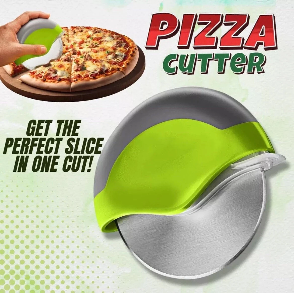 SIANA- Large Pizza Cutter Wheel Stainless Steel Pizza Slicer Cutting ...