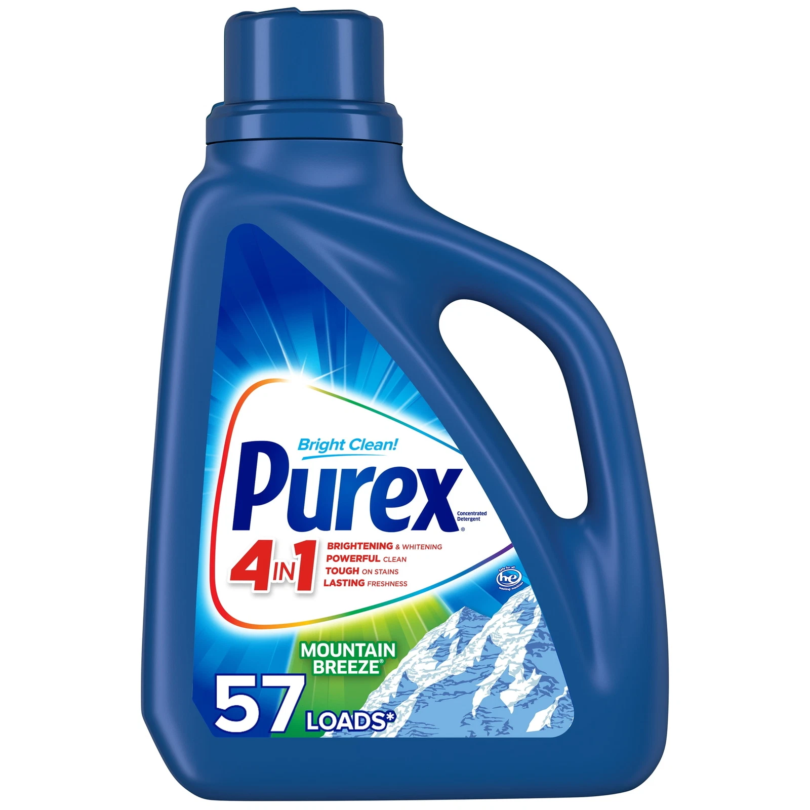 SIANA- Purex Liquid Laundry Detergent, Mountain Breeze , 75 Fl Oz, 57 ...