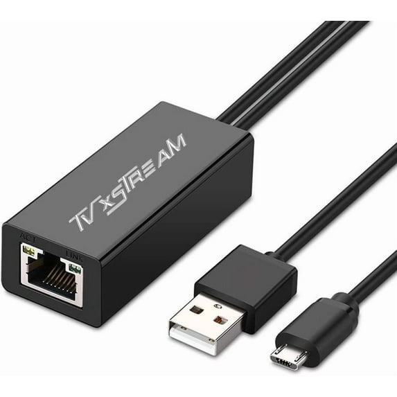 SIANA- Usb Ethernet Adapter Black For Firesticks Gen 2 And 4K Versions ...