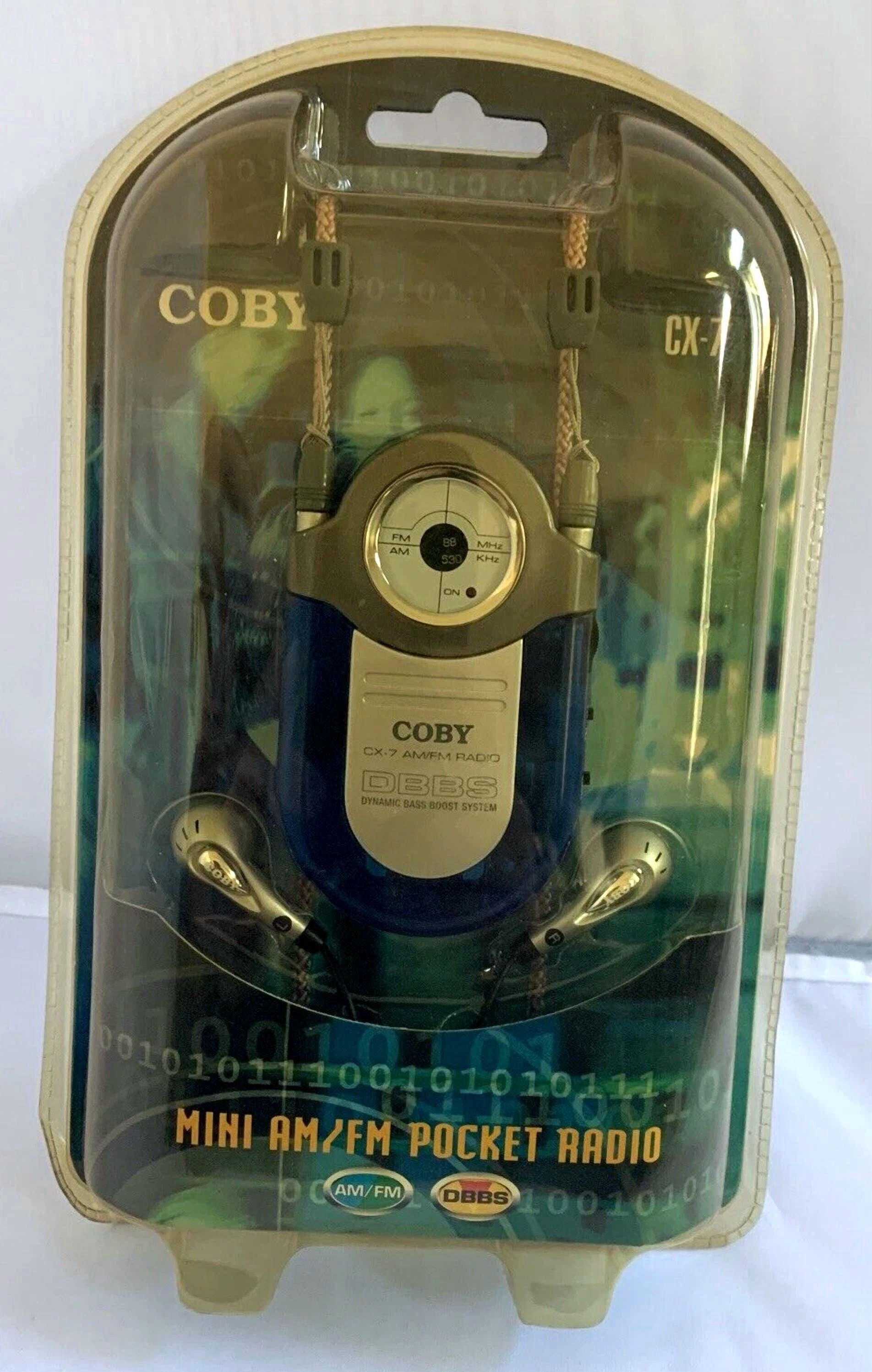 SIANA- Vintage Coby Cx-7 Mini Am/Fm Pocket Radio Dbbs Neck-Strap ...