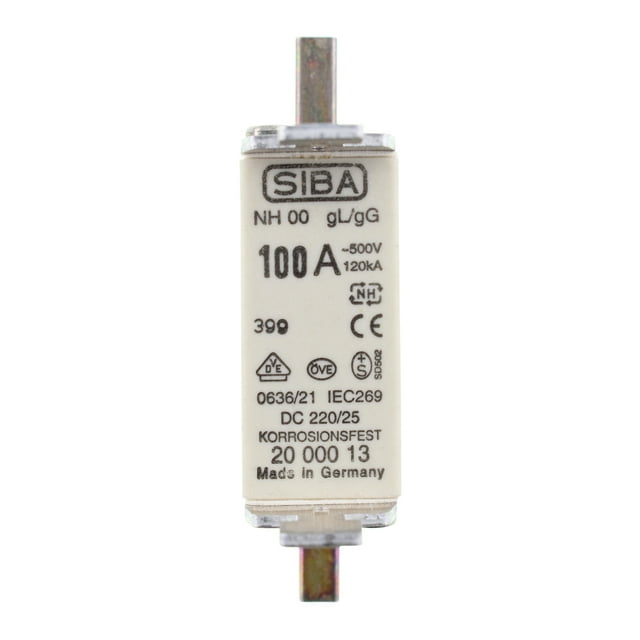 SIBA 20-000-13/100A High Rupturing Capacity HRC Cube Fuse, NH-00 gL/gG ...