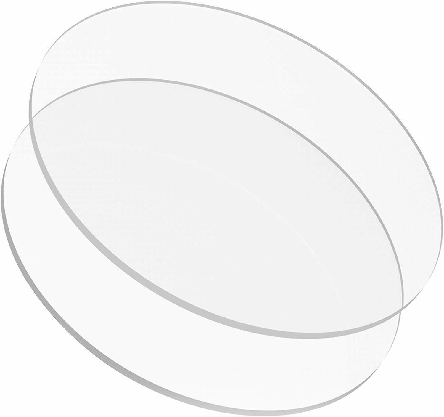 SIBE-R Plastic Supply 2 Pack Buttercream Acrylic Clear Round Cake Disk ...