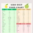 SIBO Dietary Food List Poster Low FODMAP Food List SIBO Dietary Grocery ...