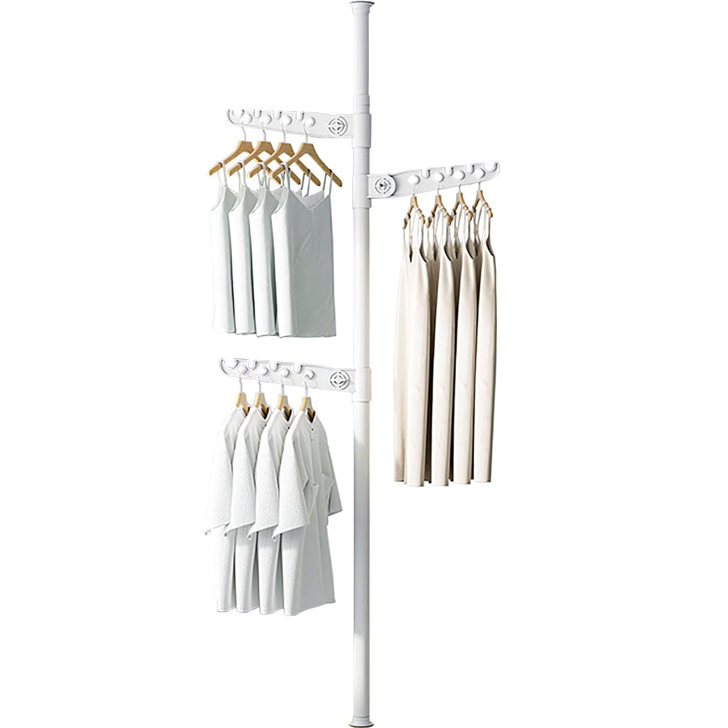 SIBY 3 Tier Adjustable Floor to Ceiling Clothes Drying Rack Versatile ...