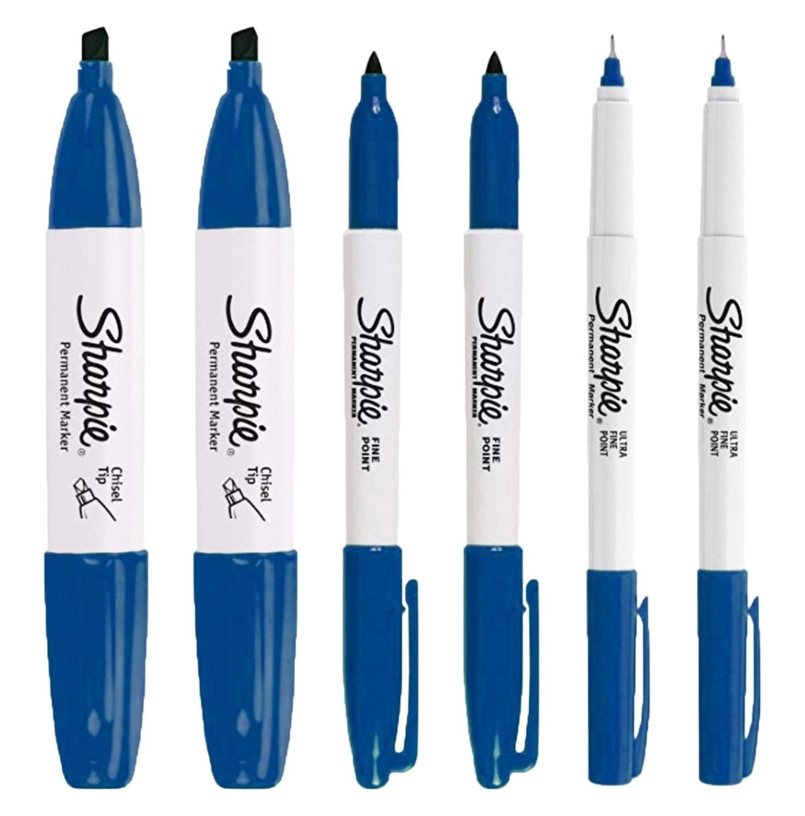 SICHEN Permanent Markers, 6 Pack Assorted Sizes, Ultra Fine Tip, Fine ...