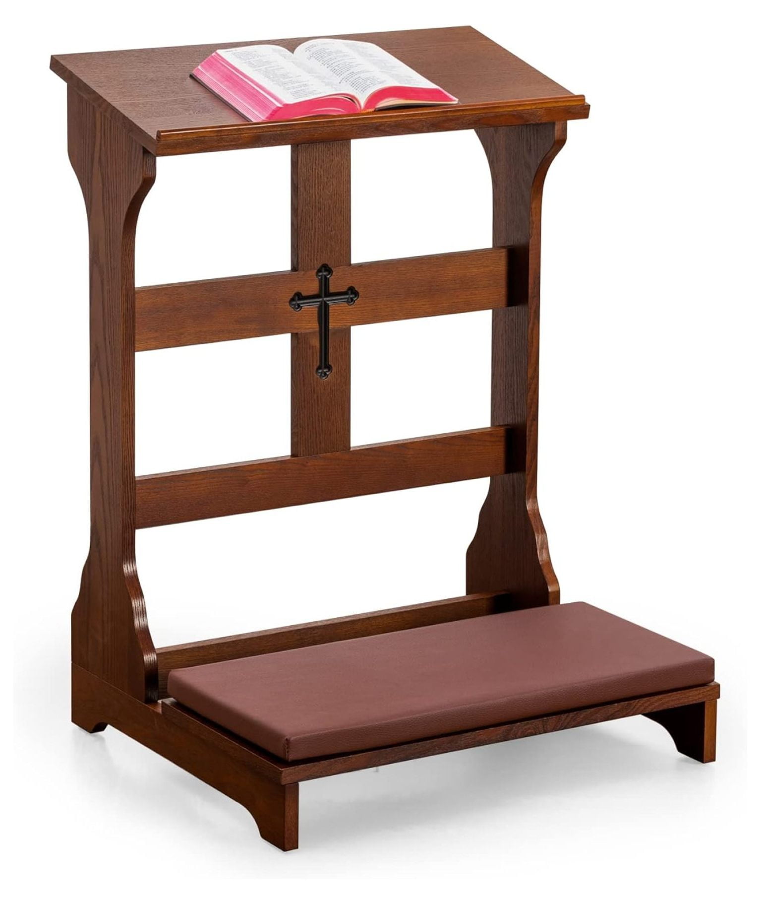 SICHEN Prayer Bench Stool, Padded Kneeling Stool for Prayer, Wooden ...