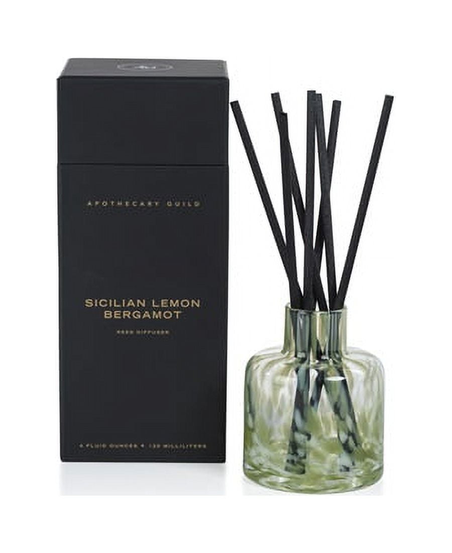 SICILLIAN LEMON BERGAMOT Zodax Apothecary Guild Reed Diffuser - 120 ml - Gift Boxed - Walmart.com