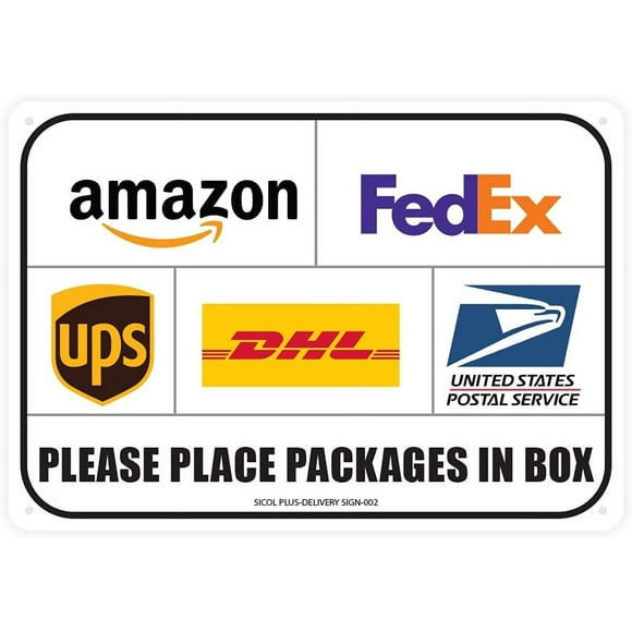 Home Delivery Signs for Packages and Instructions in Various Styles