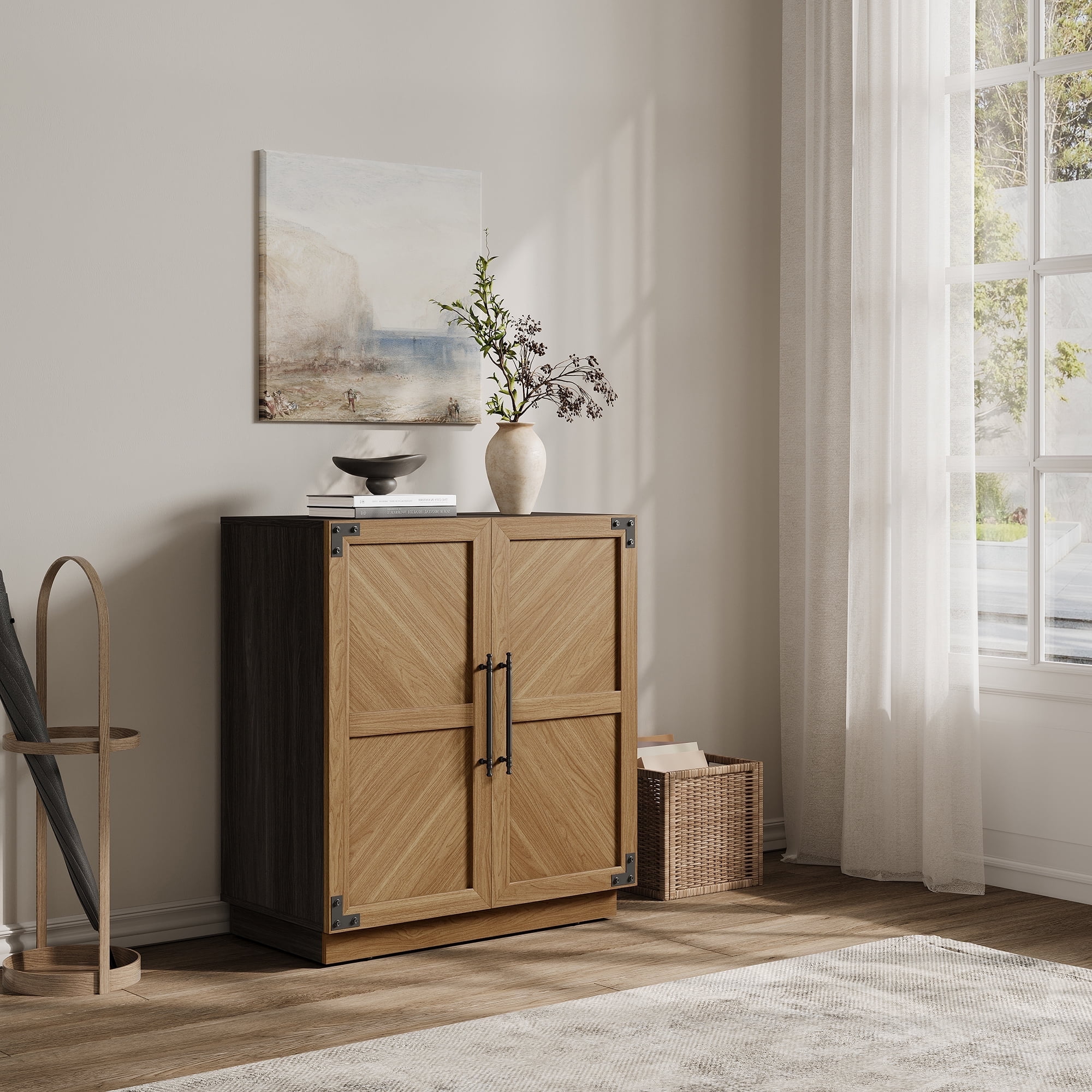 SICOTAS 30.7"W Sideboard Cabinet with Adjustable Shelves - Heavy Duty ...