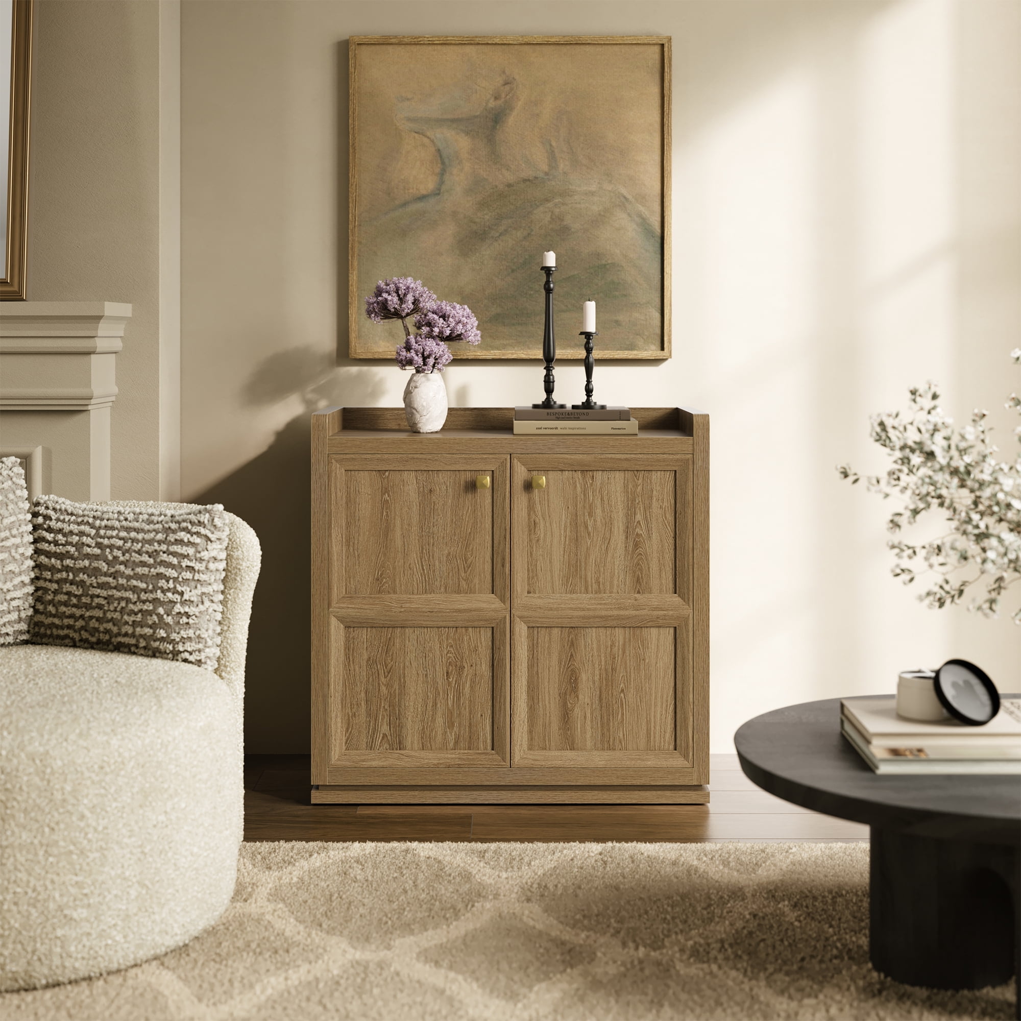 SICOTAS Modern Sideboard Buffet Cabinet, 33.67" Coffee Bar Cabinet ...