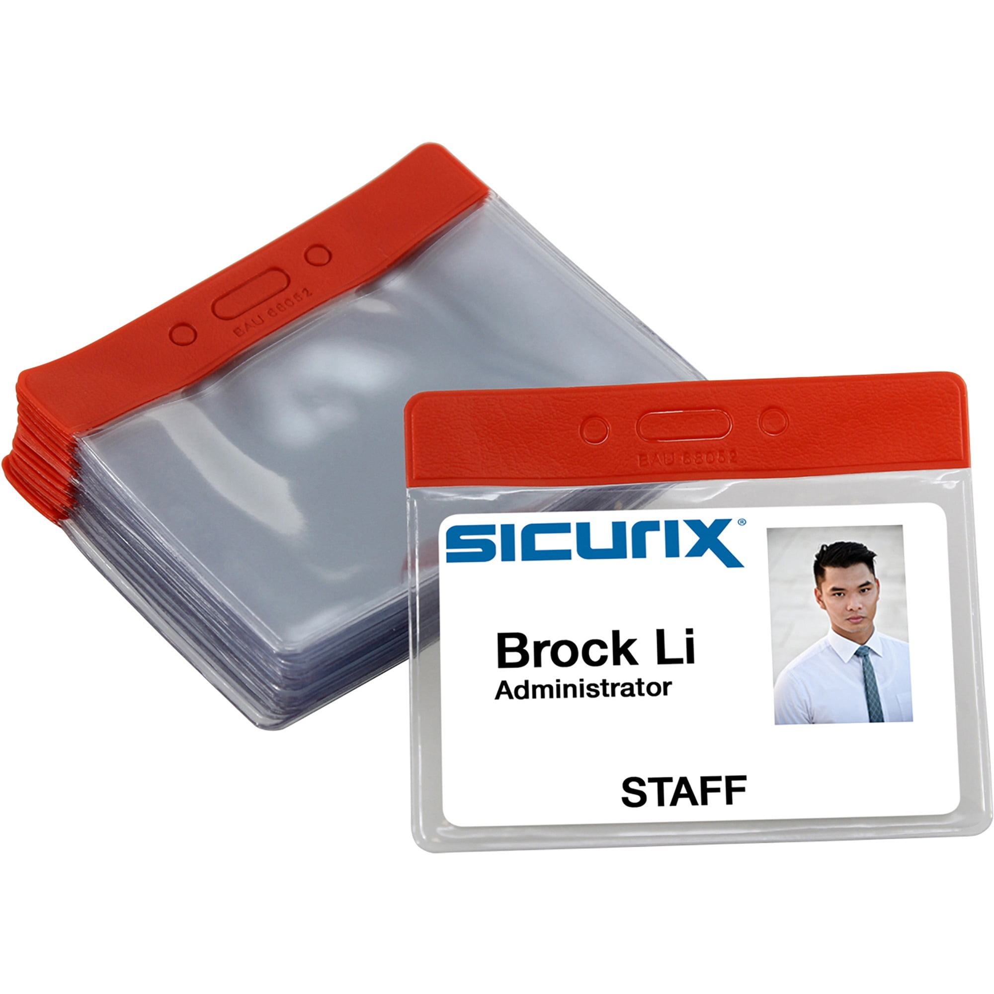 SICURIX Color-coded Vinyl Horizontal Badge Holder, Box of 50 - Walmart.com