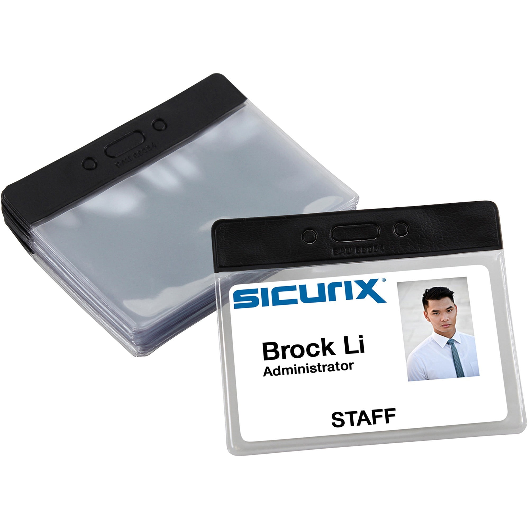 SICURIX Color-coded Vinyl Horizontal Badge Holder, Box of 50 - Walmart.com