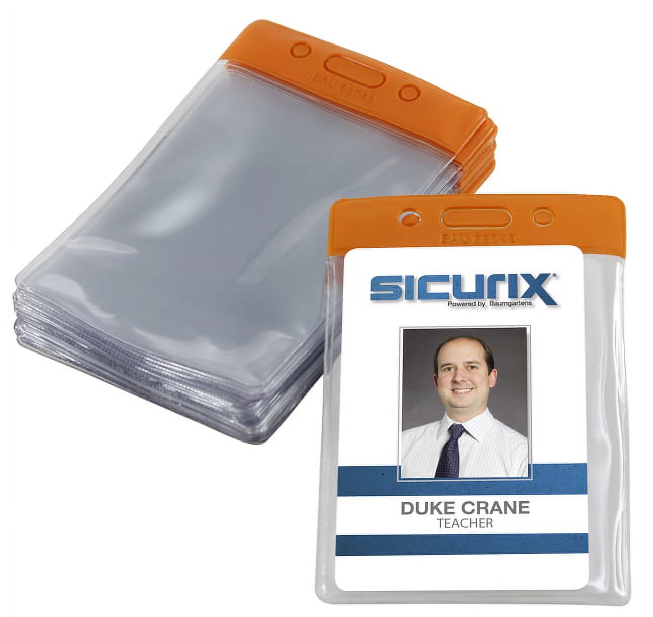 SICURIX Color-coded Vinyl Vertical Badge Holder, Box of 50 - Walmart.com