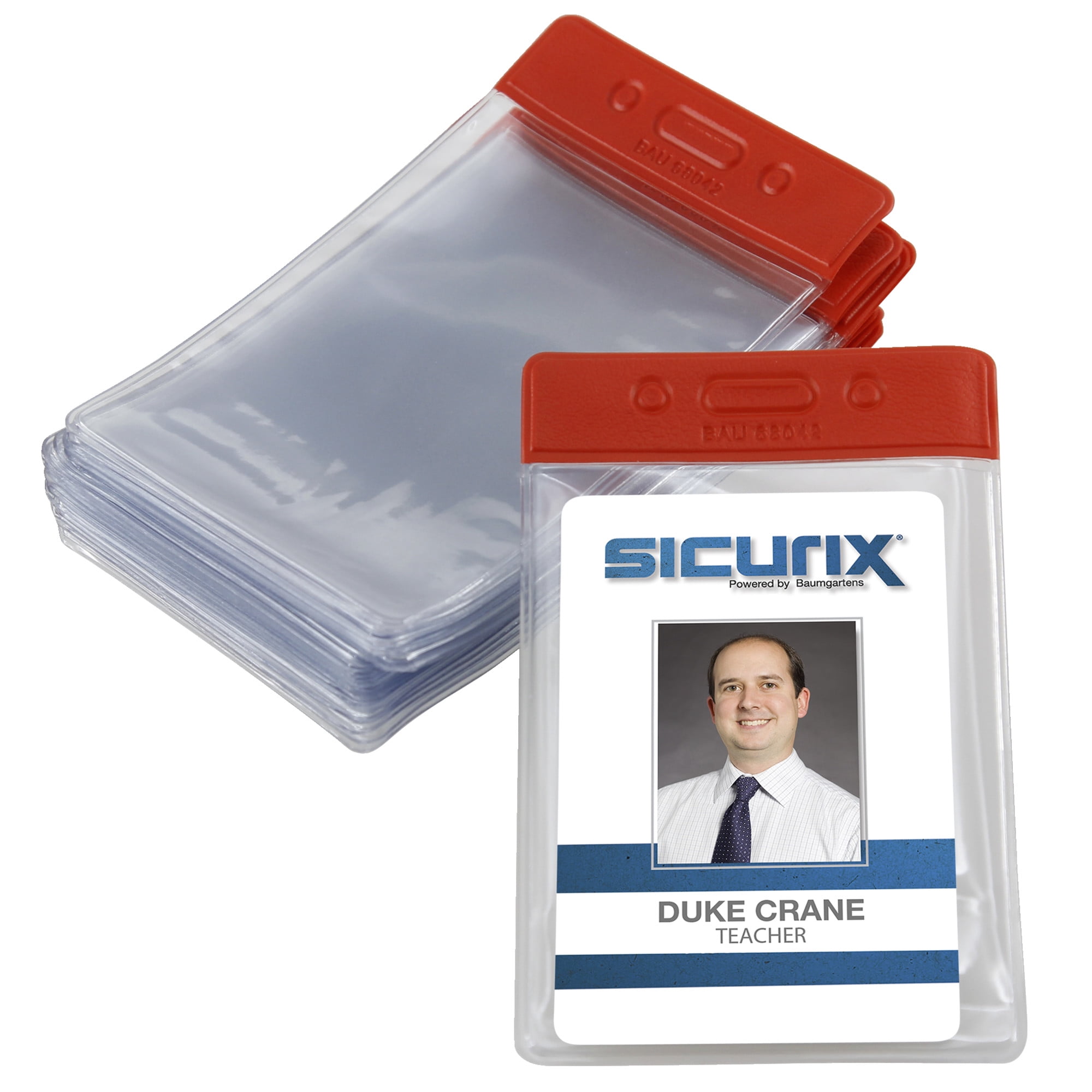 SICURIX Color-coded Vinyl Vertical Badge Holder, Box of 50 - Walmart.com