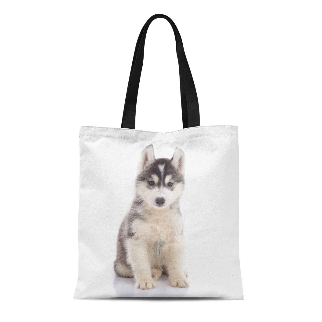 SIDONKU Canvas Bag Resuable Tote Grocery Shopping Bags Brown Cute ...