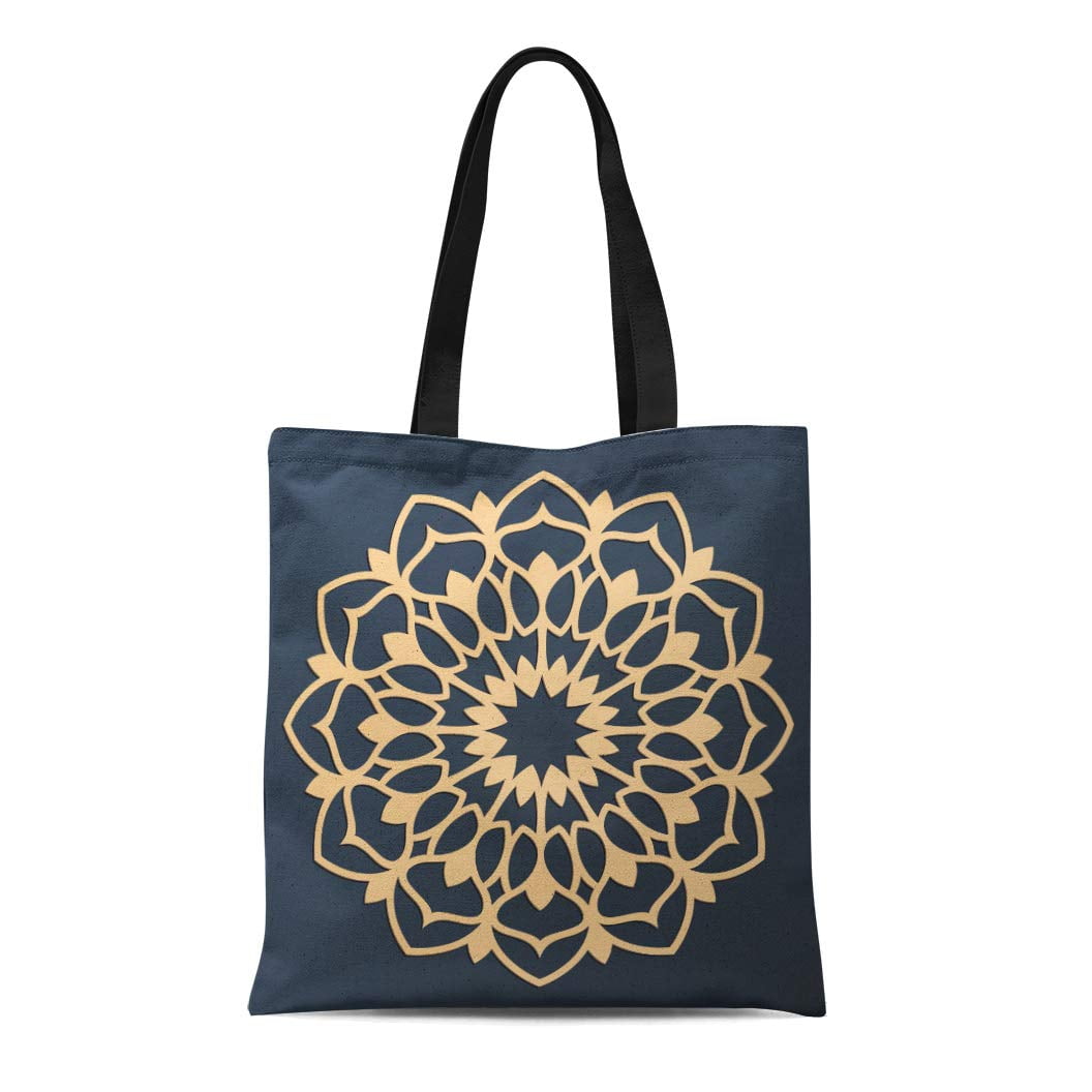 SIDONKU Canvas Bag Resuable Tote Grocery Shopping Bags Laser Cutting ...