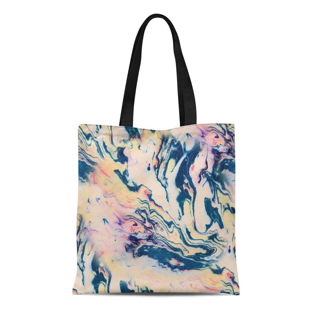 SIDONKU Canvas Bag Resuable Tote Grocery Shopping Bags Watercolor ...