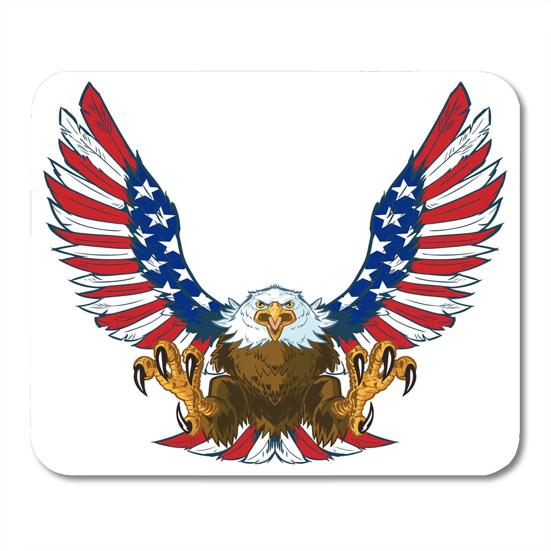 SIDONKU Cartoon Clip of Mean Screaming Bald Eagle Flying Forward Talons ...