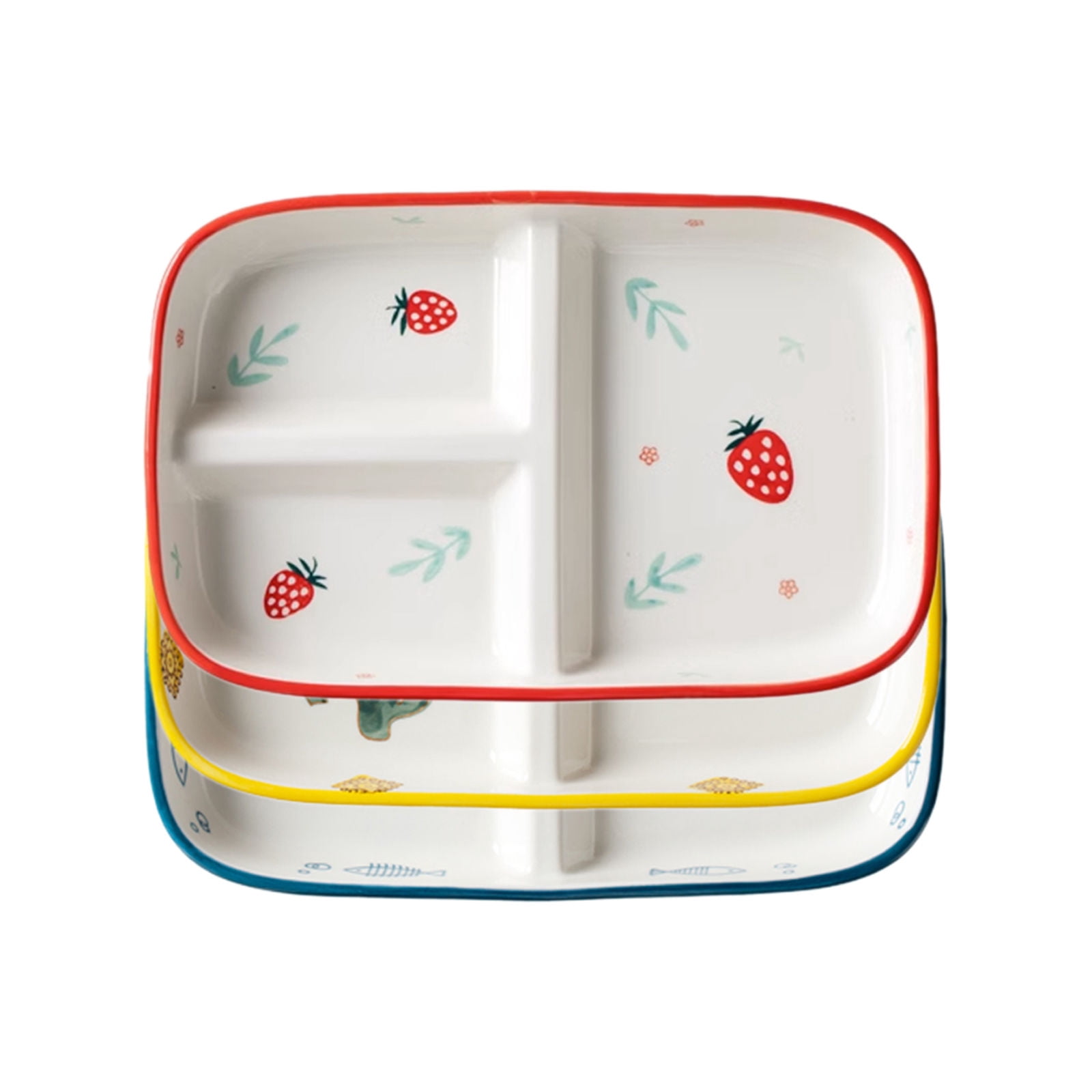 SIELUNO Portion Control Plates,211 Divided Plates for Home,Ceramic ...