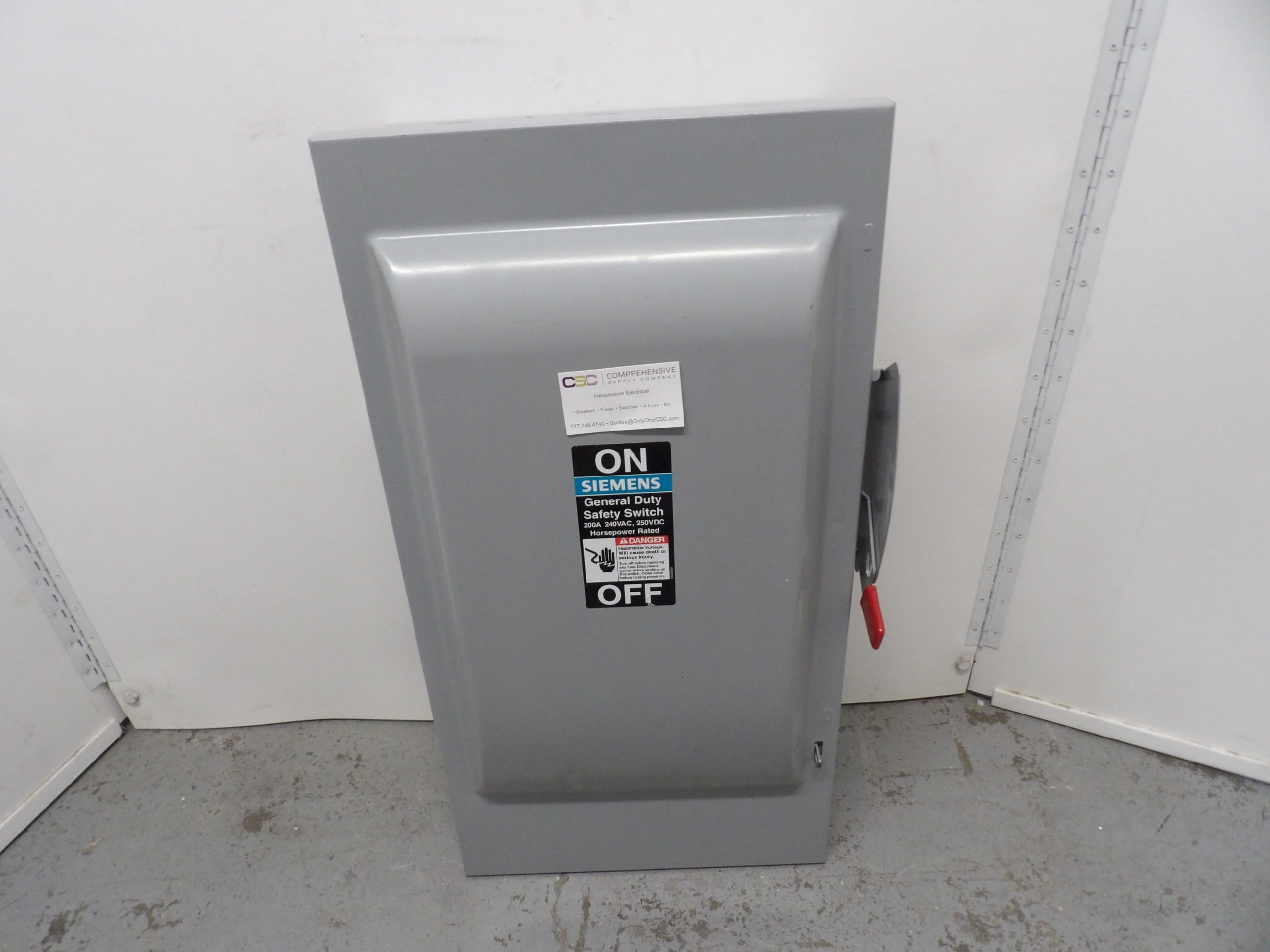 Siemens Safety Switch, Fusible, 200 A, Steel GF324N - Walmart.com