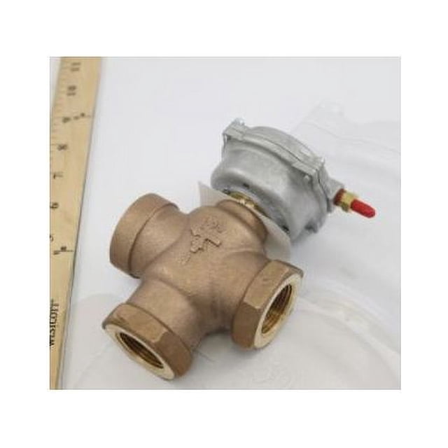 SIEMENS 258-02071 1 NPT 3-Way Mixing Valve Assembly w/ 2 Pneumatic ...