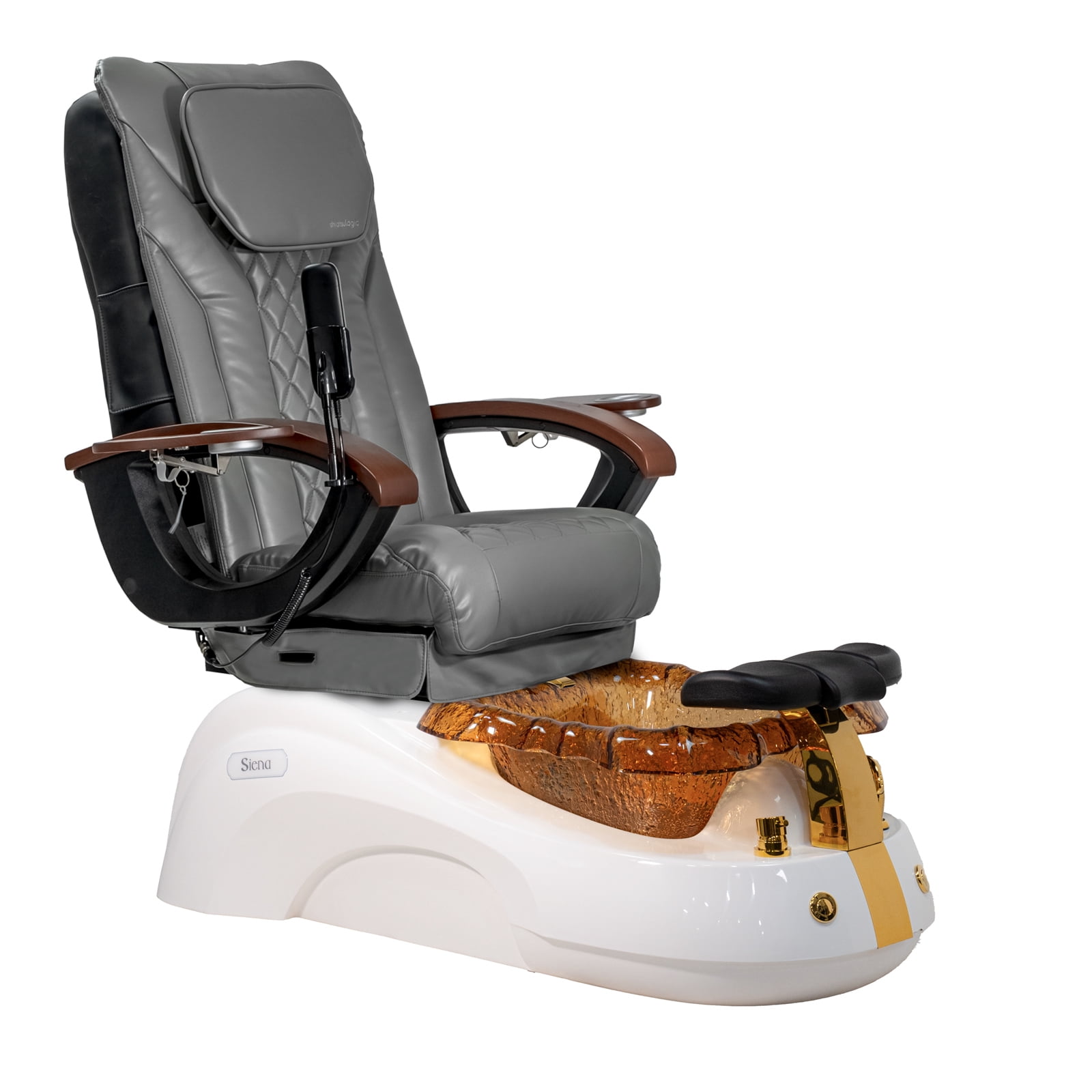 SIENA Shiatsulogic Pedicure Chair White Gold w/ Discharge Pump Stylish ...