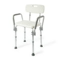 SIEPUNK Height-Adjustable Shower Chair, Non-Slip for Tub and Stall ...