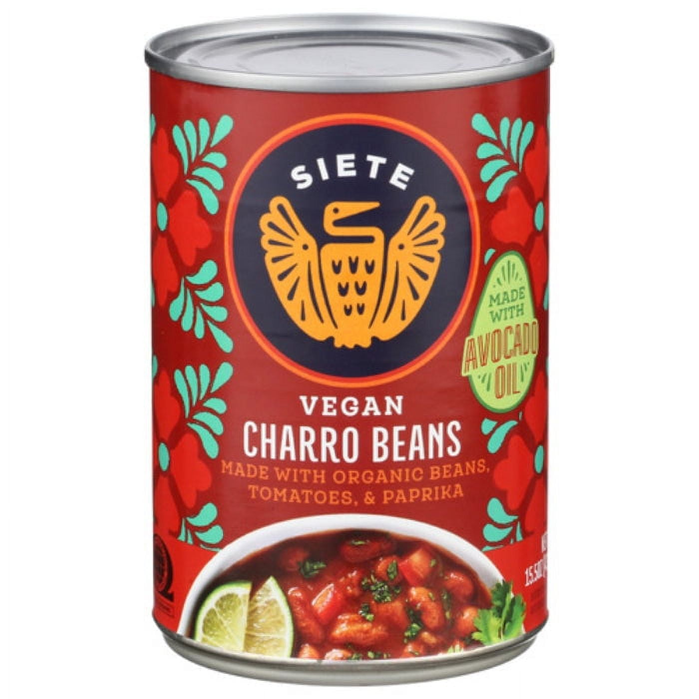 SIETE Mexican Charro Beans, 15.5 oz - Pack of 12 - Walmart.com