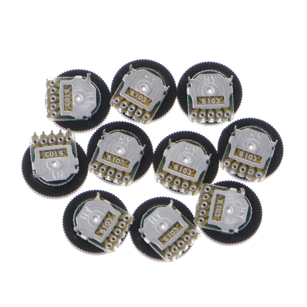 SIEYIO 10 Pcs B103 16x2mm 10K Ohm Double Taper Wheel Duplex ...