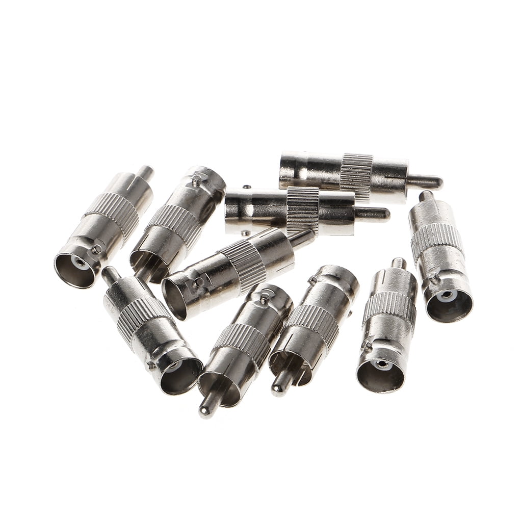 SIEYIO 10 Pcs BNC Female Jack to RCA Male Plug Coax Cable Adapters ...