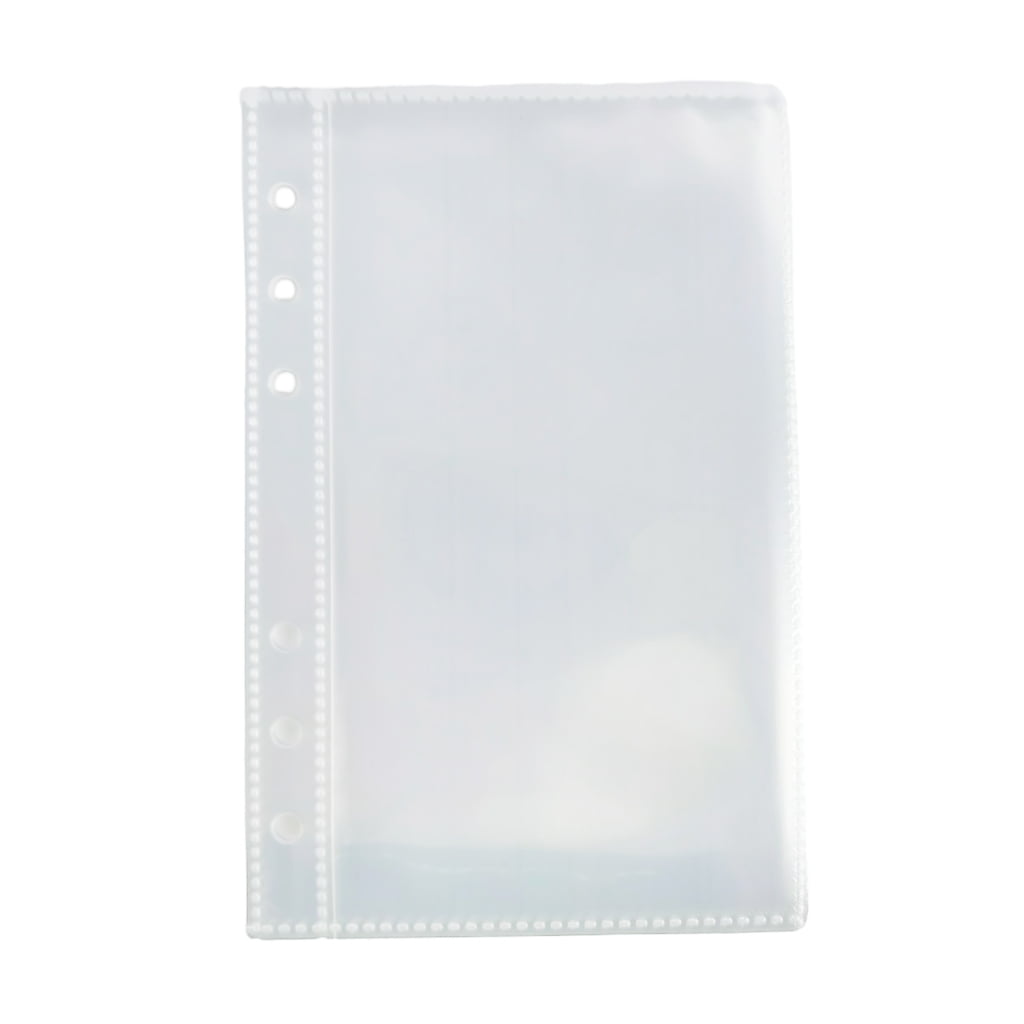 SIEYIO 10 Sheets Punched Pocket, Photo Pocket for Rings Binders Albums ...