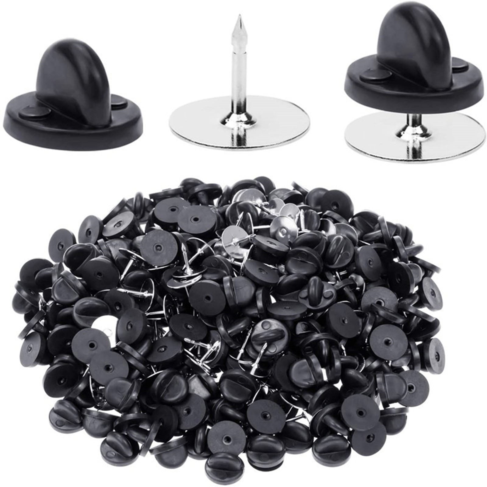 SIEYIO 100Pcs for Butterfly Clutch PVC Pin Backs Keepers Tie Tack Lapel ...