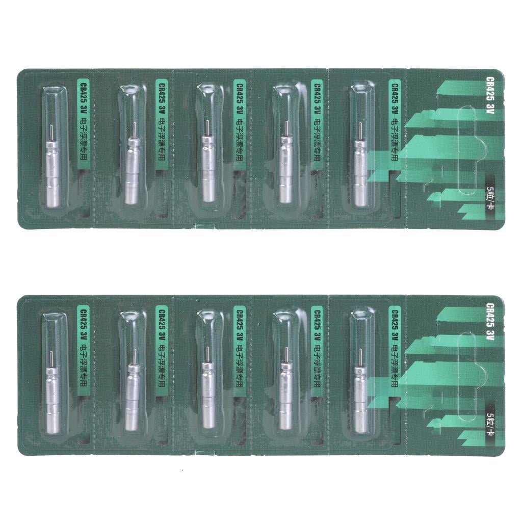 SIEYIO 10Pcs Night Fishing Electric Floats Light Battery Set Buoy Tool ...