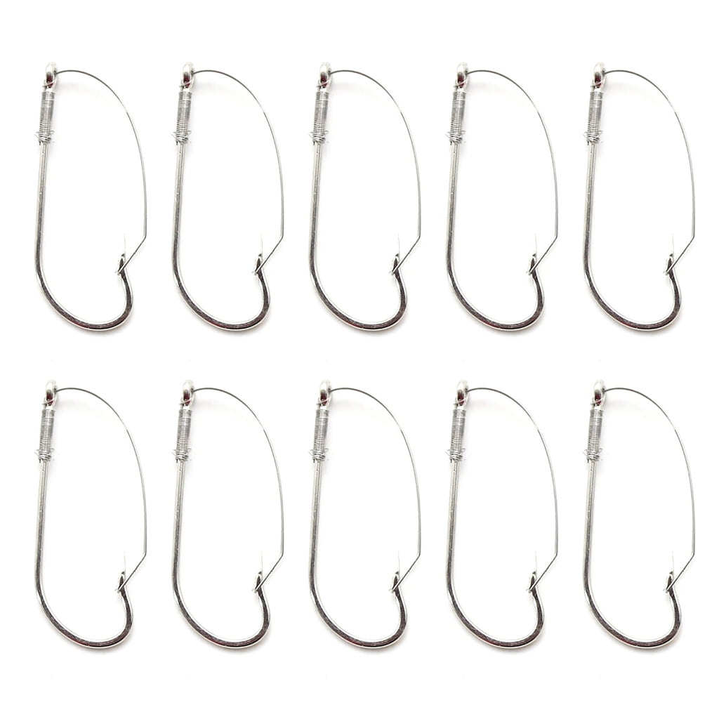 SIEYIO 10Pcs Weedless Wackys Rig Hook AntiHanging Bottom Mouthguard ...