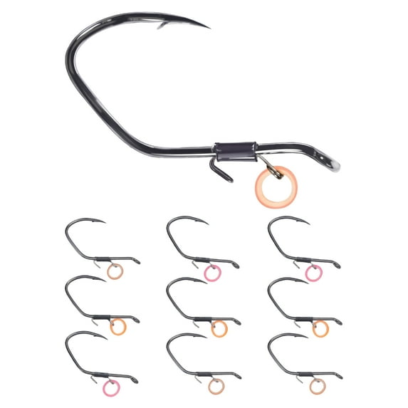 SIEYIO 10pack Spring Elastics Shrimp Back Hook Light weight Fishing ...