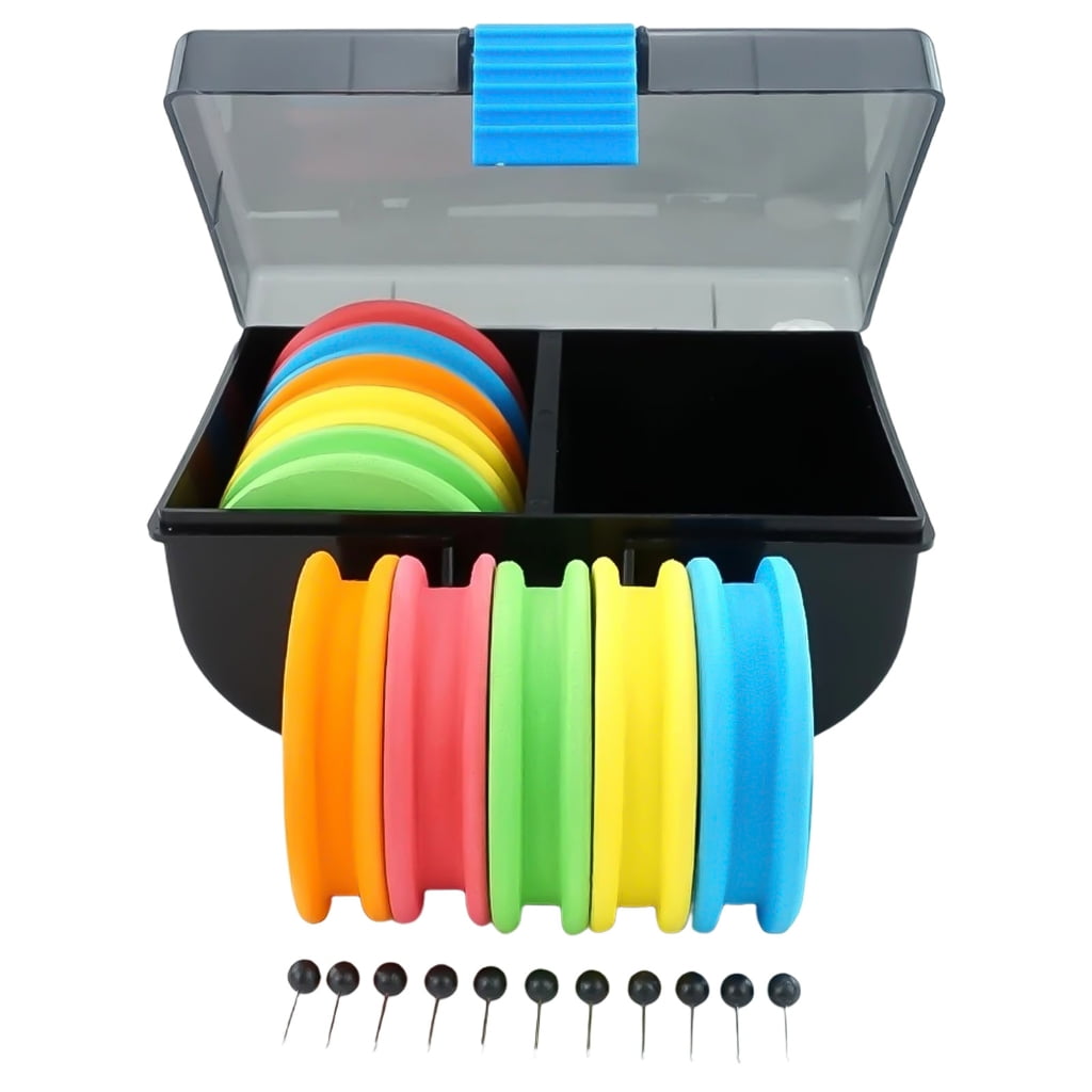 SIEYIO 10pcs Foam Spools Fishing Snell Leader Rigs Foam Spool Hook Rigs ...