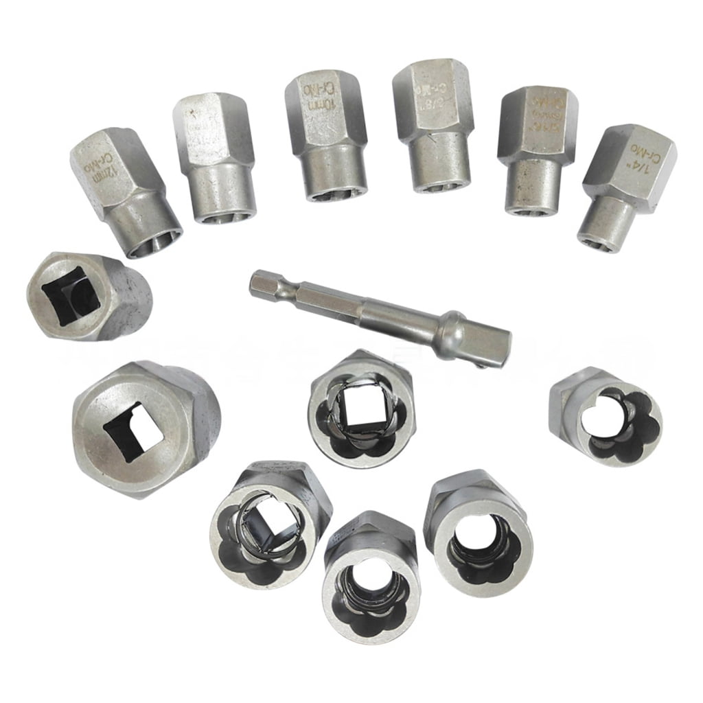 SIEYIO 14Pcs Multi-Splines Screw Extractor Set Hex Heads Bit Socket ...