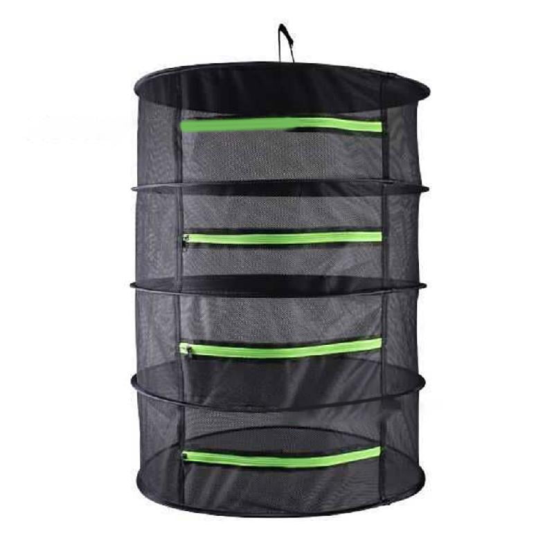 SIEYIO 2-Layer/ 4-Layer Foldable Clothes Basket Drying Shelf Black Net ...