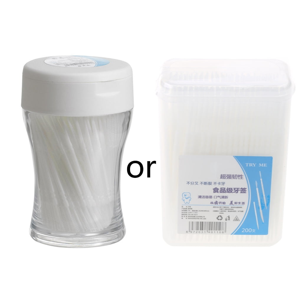 SIEYIO 200Pcs Food Grade Plastic Toothpick Travel Portable Double-Head ...