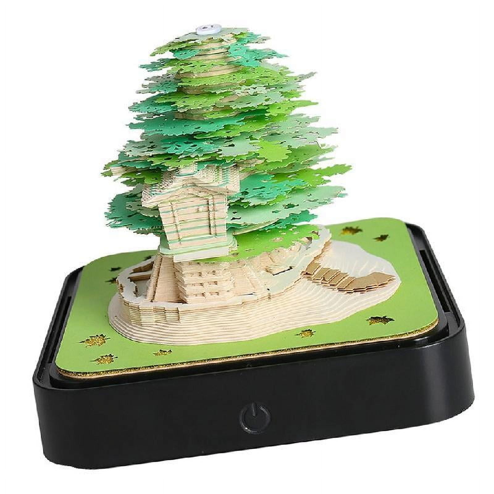 SIEYIO 2025 Timepiece Calendar With LED Light, 3D Paper Sculpture ...