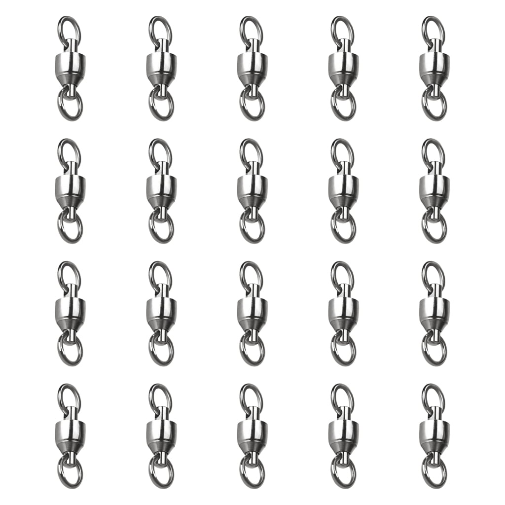 SIEYIO 20Pcs Bearing Fishing Swivels Line Connector Heavy Duty ...
