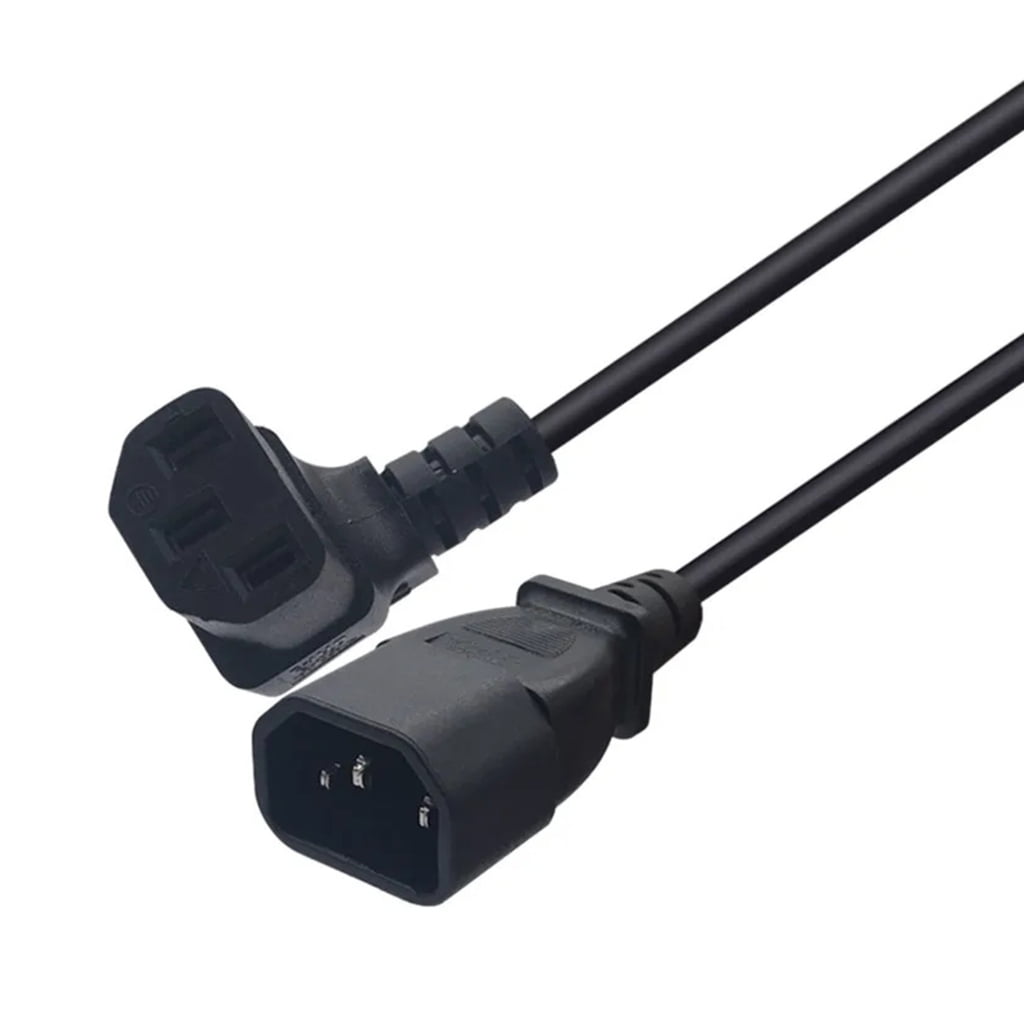 SIEYIO 23.6inch IEC320 C14 Male Port to C13 Female Power Cord 90 Degree ...