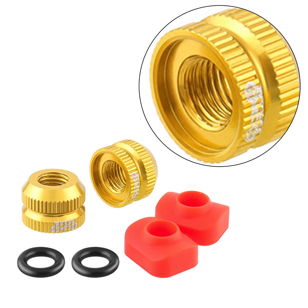 SIEYIO 2Pcs Bicyles Inner Tube Valves Nut with Seal Rings Bicycles ...