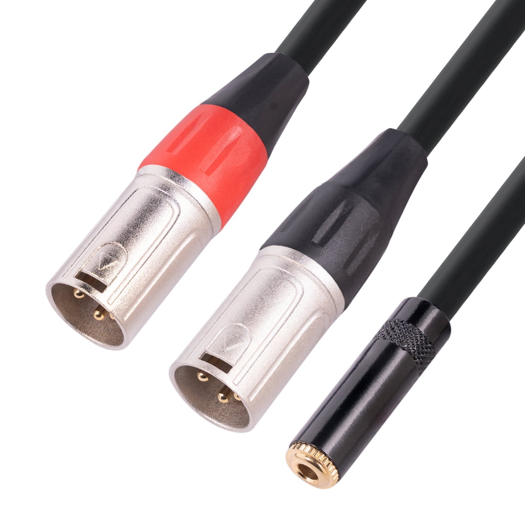 SIEYIO Dual XLR Male to 3.5mm Female Stereo Cable 3.5mm 1/8 to XLR ...