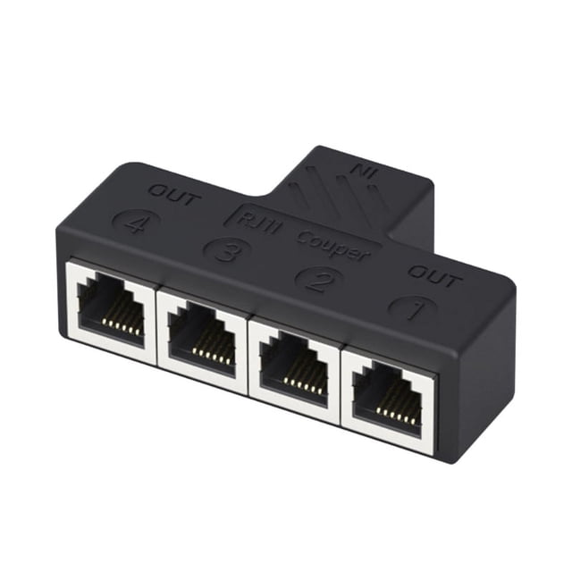 SIEYIO 3 Way/4Way RJ11 6P6C Telephone Jacks Splitters Adapter Port for ...