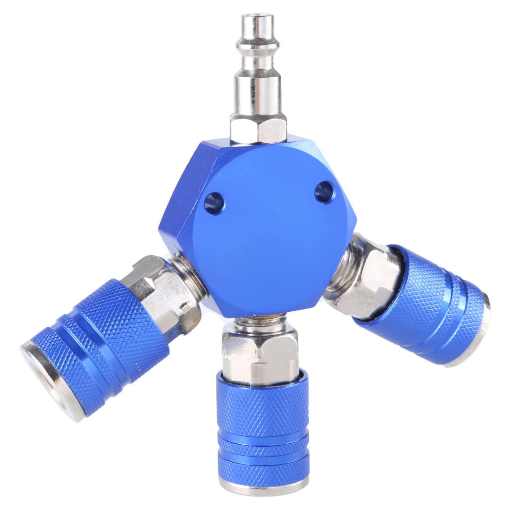 SIEYIO 3 Way Quick Connector Air Compressor Manifold 1/4inch Hose ...