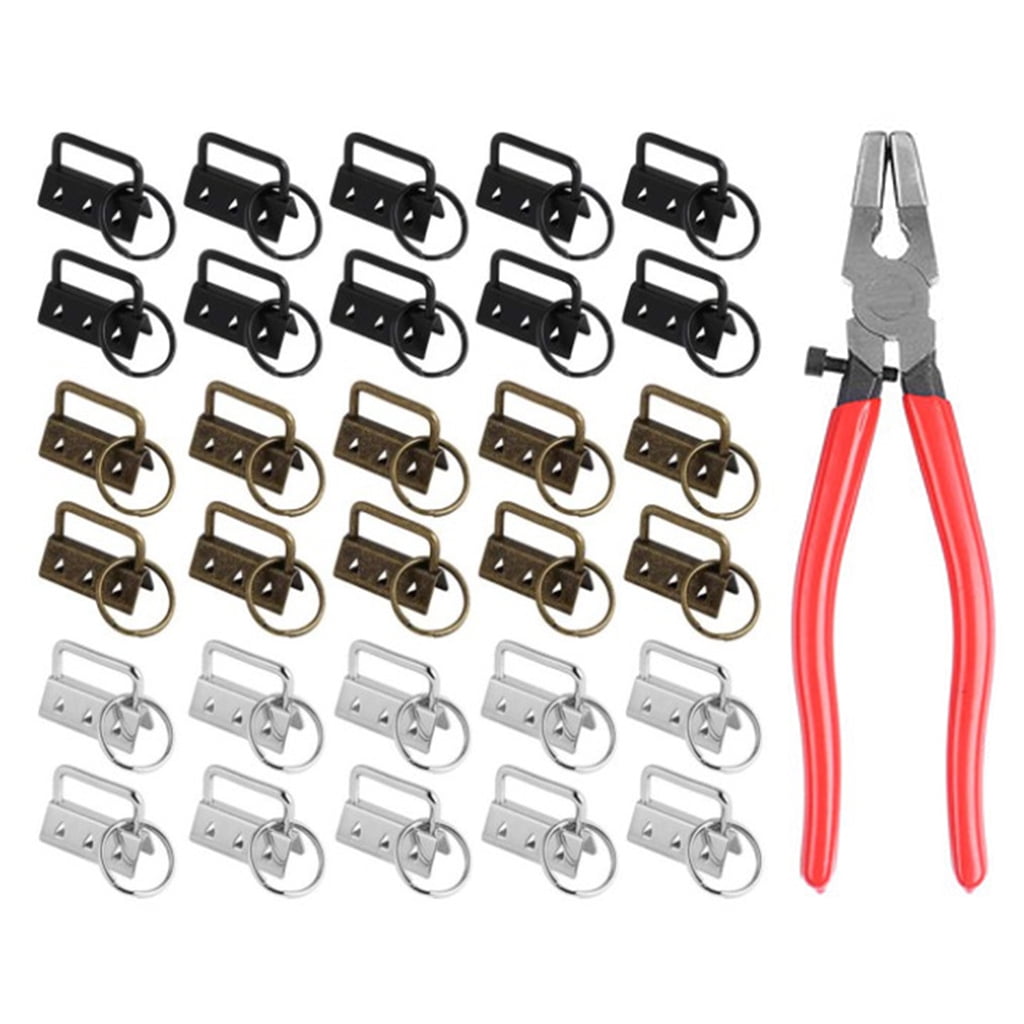 SIEYIO 30 Pieces 32mm for Key Fob Hardware with Split Rings Set ...